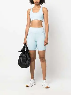 SPORTY & RICH Logo-patch Ribbed Biker Shorts