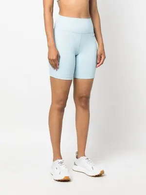 SPORTY & RICH Logo-patch Ribbed Biker Shorts