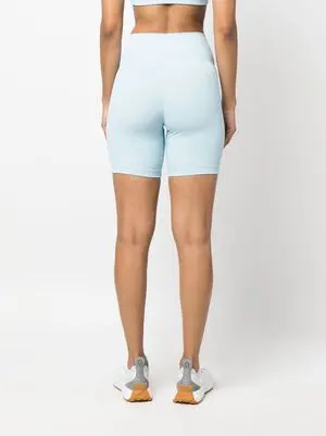 SPORTY & RICH Logo-patch Ribbed Biker Shorts