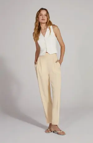 FAVORITE DAUGHTER Side Zip Pleated Trousers