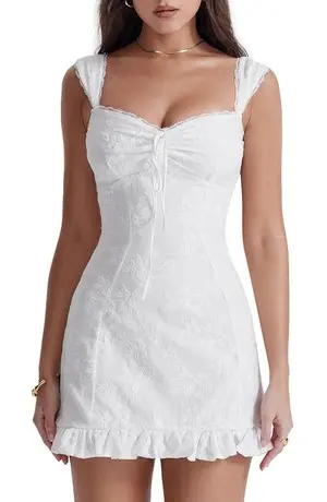 House Of Cb Odessa Embroidered Mini Dress