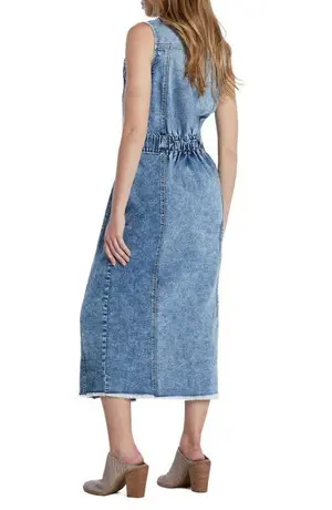 WASH LAB DENIM Alice Sleeveless Shirt Dress - Mountain Blue