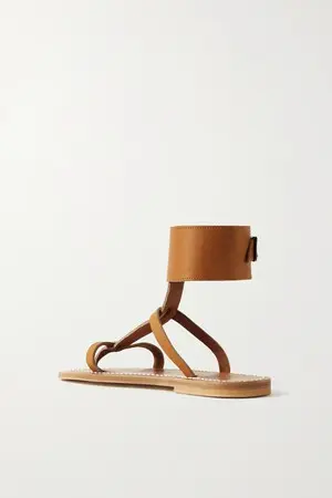 K.JACQUES St Tropez + Net Sustain Caravelle Leather Sandals - Brown