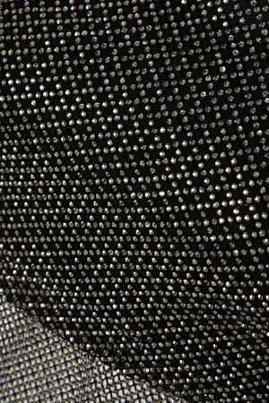SELF-PORTRAIT Off-the-shoulder Crystal-embellished Mesh Top