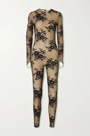 Wolford N°21 Pattie Lace And Stretch-mesh Jumpsuit
