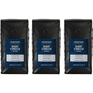 Nordstrom Debut Espresso Blend 3-pack Whole Bean Coffee - Black