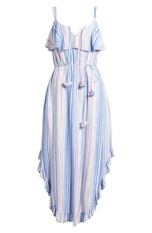 Tommy Bahama Seaside Escape Stripe Tie Belt Midi Dress