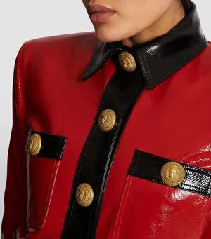 Balmain Patent Leather Jacket