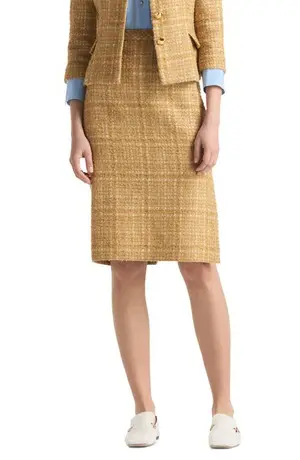 St. John Tonal Tweed Skirt