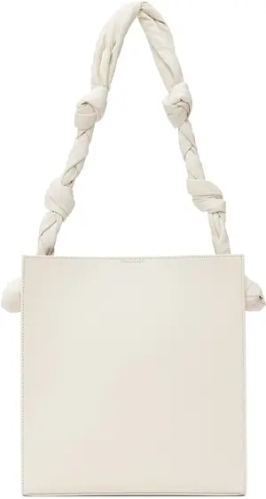 JIL SANDER Jil Sander White Medium Tangle Bag 106 - Eggshell