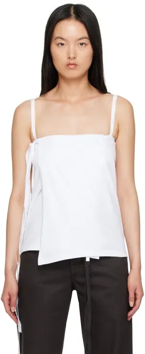 ANN DEMEULEMEESTER Ann Demeulemeester White Suzy Tank Top - 001 White