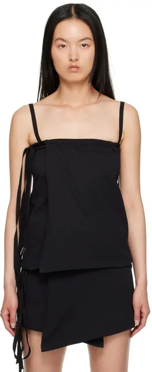 ANN DEMEULEMEESTER Ann Demeulemeester Black Suzy Tank Top - 099 Black