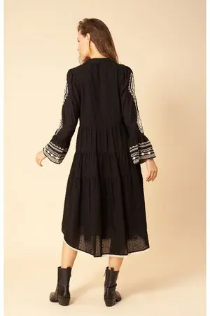Hale Bob Tasha Embroidered Midi Dress