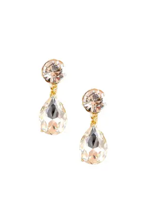 KENNETH JAY LANE Crystal Teardrop Earrings - Natural