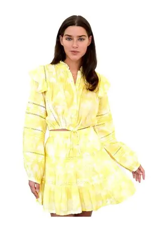 ALLISON NEW YORK Allison'Name Emmie Garment-Dyed Skirt - Yellow