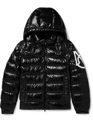 Moncler Logo-appliquéd Quilted Shell Hooded Down Jacket