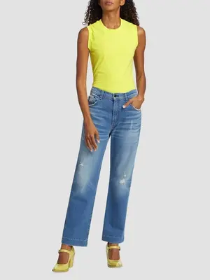 ASKK NY Beau High-rise Distressed Straight-leg Jeans