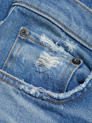 ASKK NY Beau High-rise Distressed Straight-leg Jeans