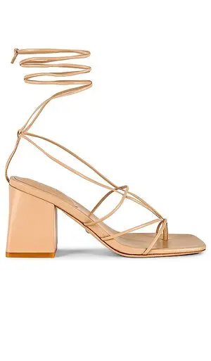 RAYE White Mid Heel Sandals