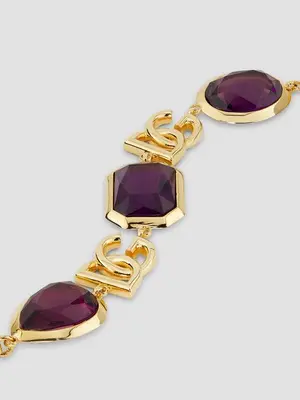 Dolce & Gabbana Goldtone & Glass Crystal Monogram Bracelet