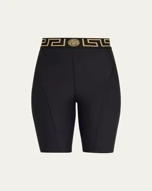 Versace Greca Waistband Bike Shorts