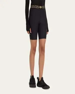 Versace Greca Waistband Bike Shorts