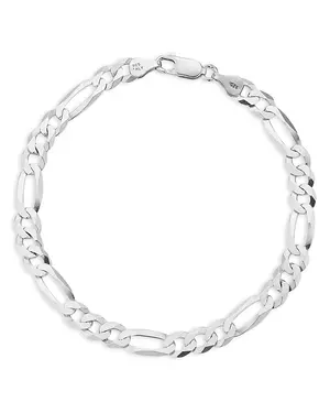 MILANESI AND CO Sterling 7mm Figaro Chain Bracelet - Silver