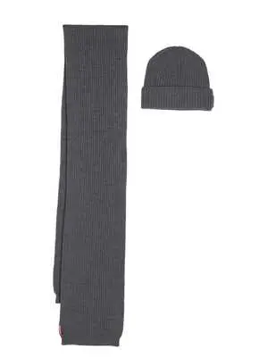 Dsquared2 Wool Scarf And Beanie Set - Grey