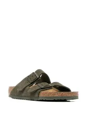 BIRKENSTOCK Double-strap Suede Sandals - Green