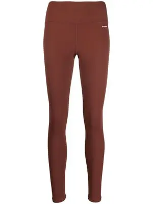 SPORTY & RICH Logo-patch Ribbed Leggings