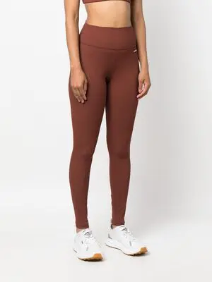 SPORTY & RICH Logo-patch Ribbed Leggings