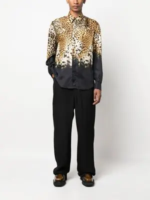 Roberto Cavalli Leopard-print Long-sleeved Shirt