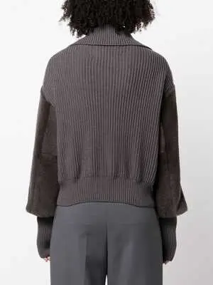 Fabiana Filippi Knit-panel Zip-up Jacket