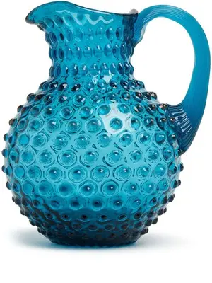 KLIMCHI Hobnail Crystal Jug - Blue