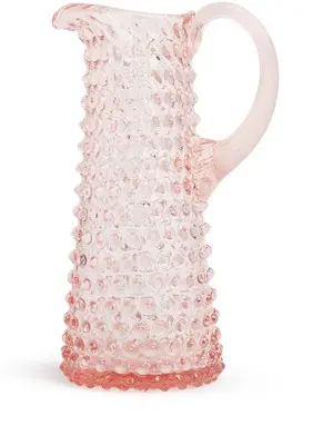 KLIMCHI Hobnail Glass Tall Jug - Pink
