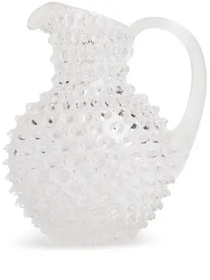 KLIMCHI Hobnail Glass Jug - White