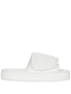Dolce & Gabbana Embossed-logo Touch-strap Slippers