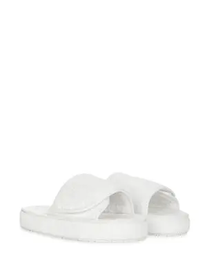 Dolce & Gabbana Embossed-logo Touch-strap Slippers