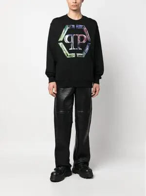 Philipp Plein Logo-print Long-sleeved Sweatshirt