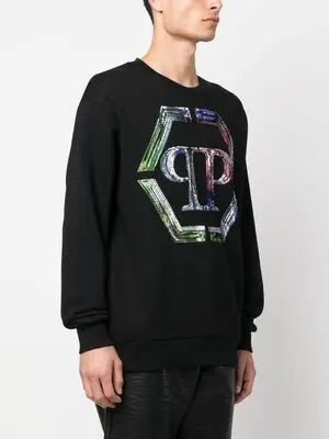 Philipp Plein Logo-print Long-sleeved Sweatshirt
