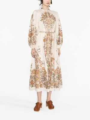 Zimmermann Devi Paisley-print Linen Dress