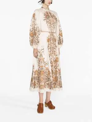 Zimmermann Devi Paisley-print Linen Dress