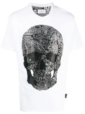 Philipp Plein Skull-print Cotton T-shirt - White