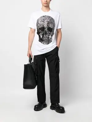 Philipp Plein Skull-print Cotton T-shirt - White