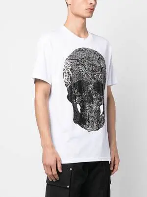 Philipp Plein Skull-print Cotton T-shirt - White