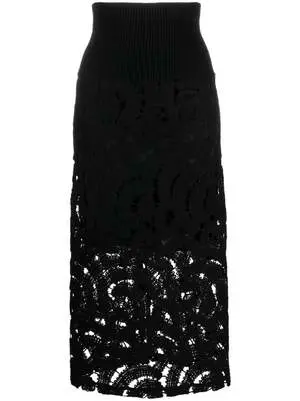 Fabiana Filippi Macramé Midi Skirt