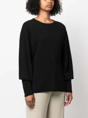Fabiana Filippi Fitted-cuffs Sweater - Black