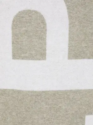 A.p.c. Intarsia-knit Logo Scarf - Green