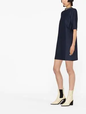 Fabiana Filippi Beaded Round-neck Minidress