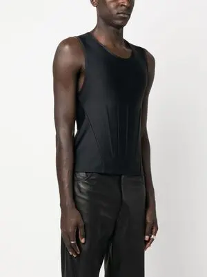 MUGLER Round-neck Sleeveless Top